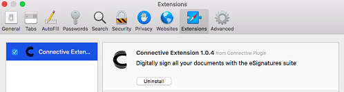 How do I install the Connective browser package on Safari v12 or higher ...