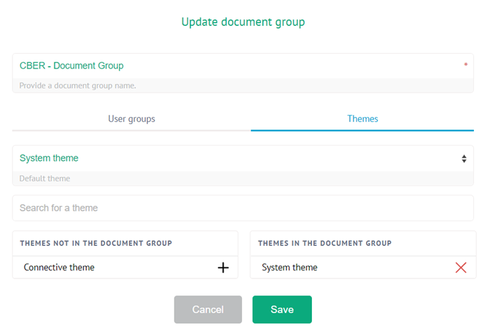 How do I edit a document group?