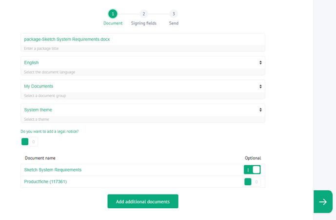 Step 1 Upload documents
