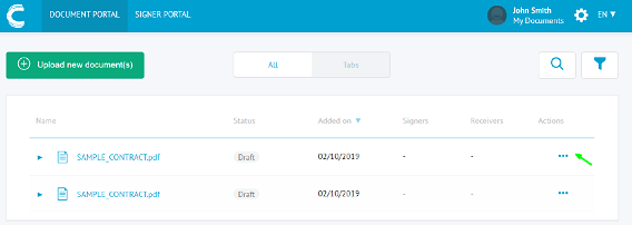 How do I edit a draft document?